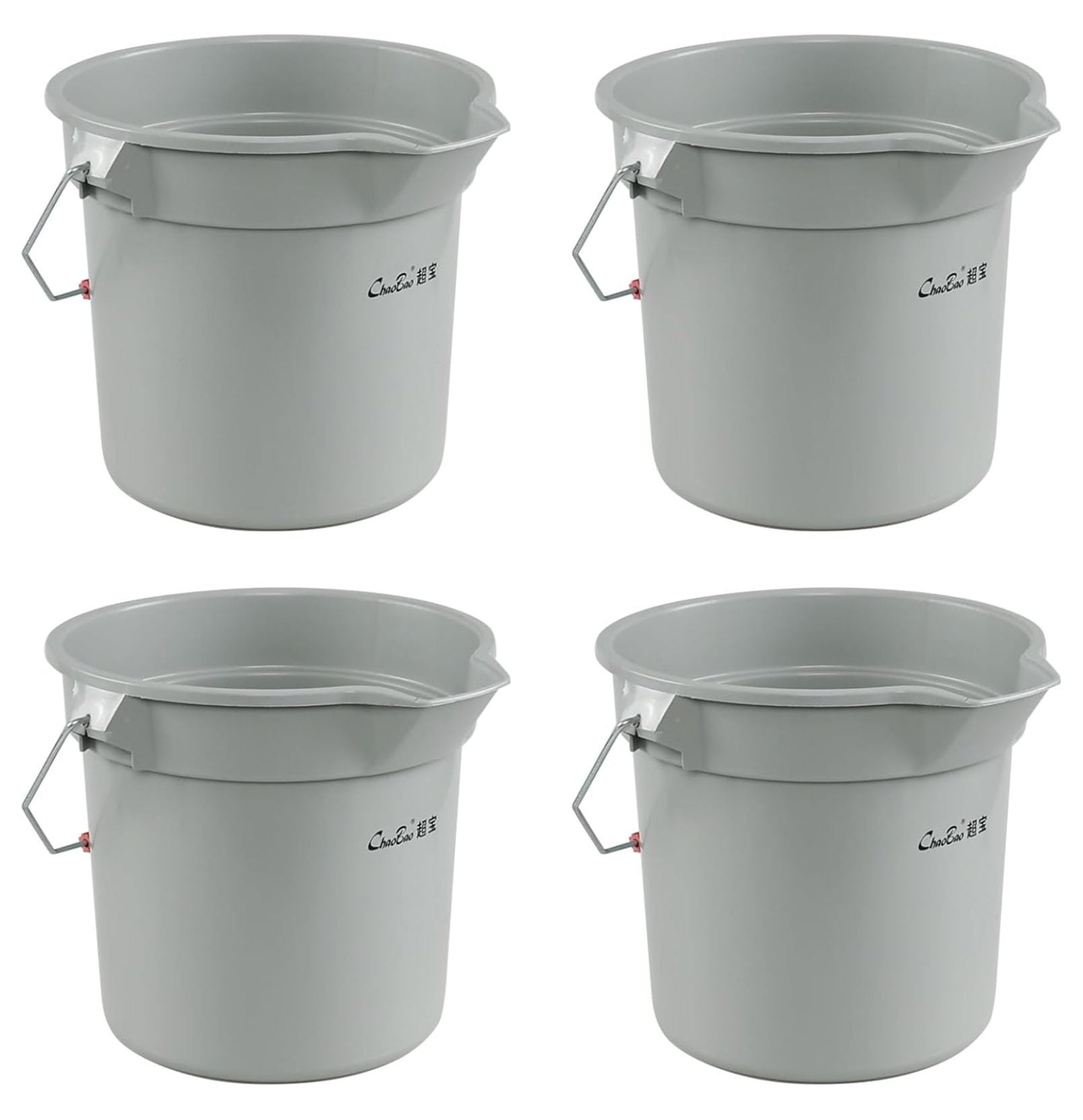 Cleaning Pails 3.5 Gallon, Plastic Round Car Wash Buckets with Handle ...