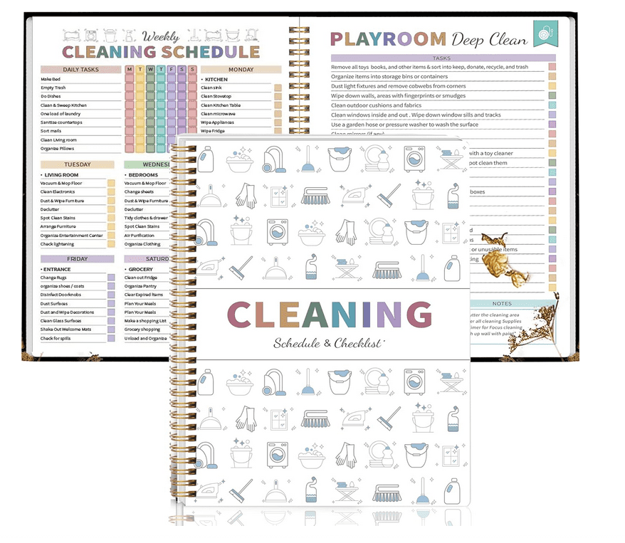 Cleaning Planner for Adults Women, Cleaning Schedule and Checklist ...