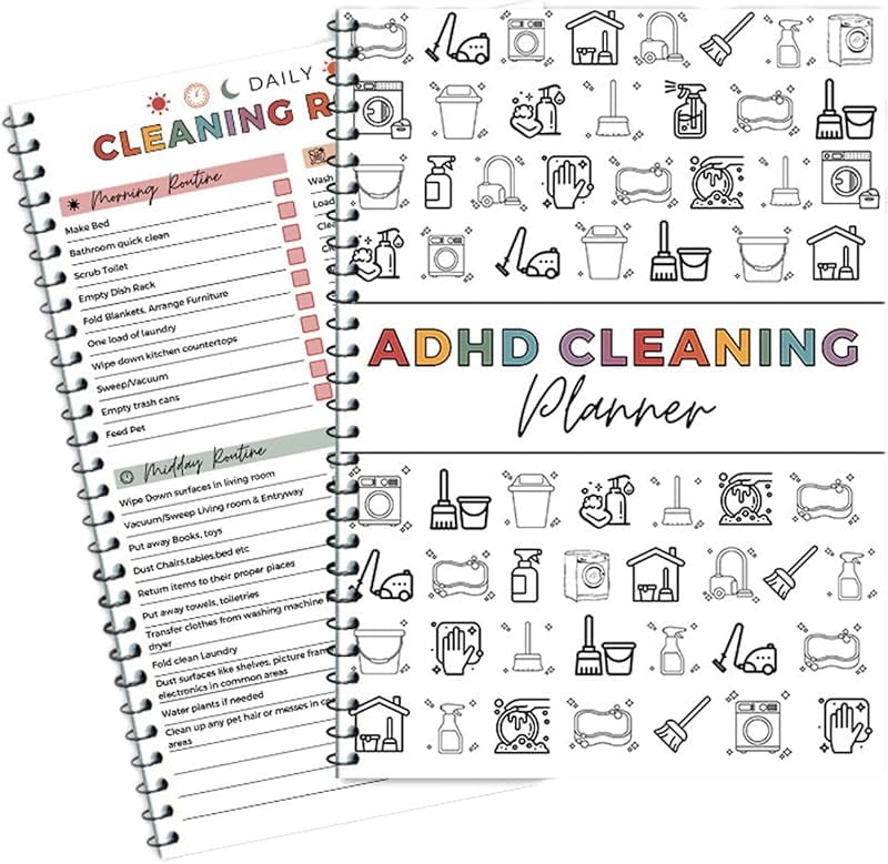 Cleaning Planner, Cleaning Schedule and Checklist Organizer, Daily ...