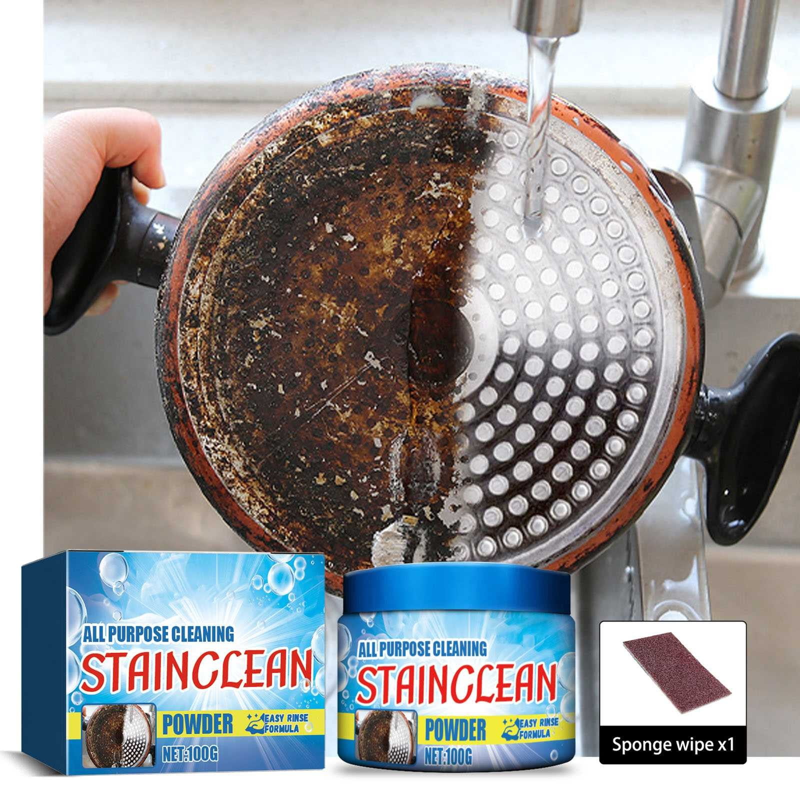 Cleaning Powder Kitchen Stove Range Hood Ceramic Tile Sink Heavy Oil ...