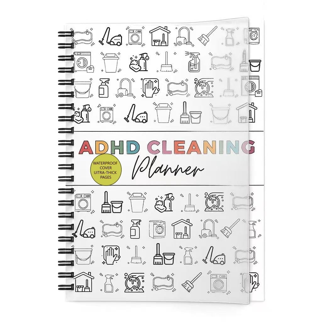 Cleaning Planner with Waterproof Frosted Cover, 72 Pages Large Home ...