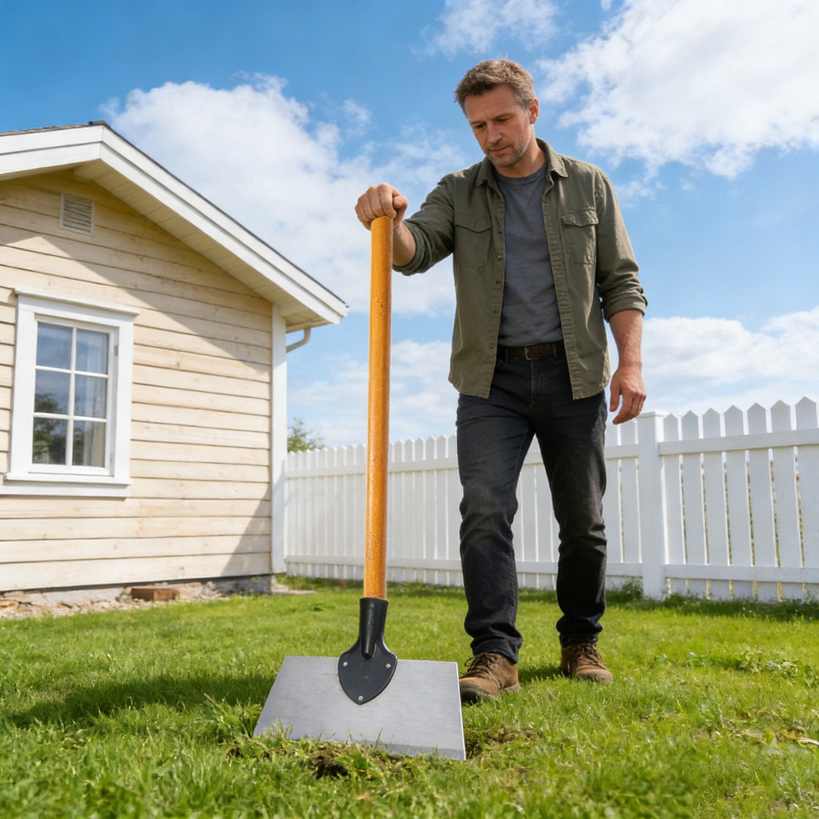 Cleaning Shovel Flat Head Garden Scraper Metal Weeding Shovel Head For ...