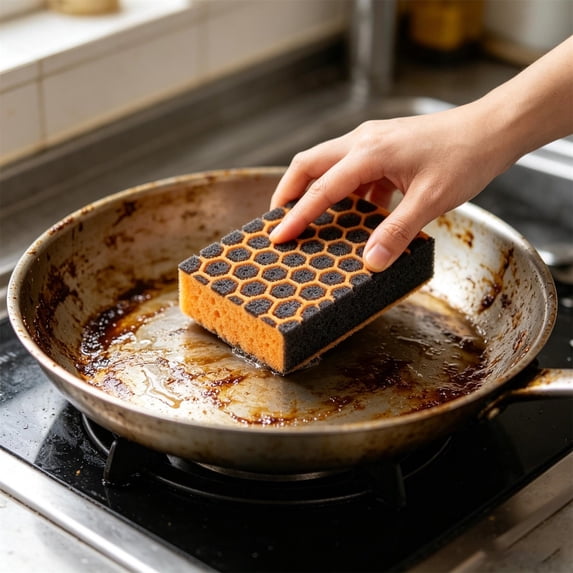 Cleaning Sponge Rust Eraser Sponge for BBQ Grill, Pots and Pans ...