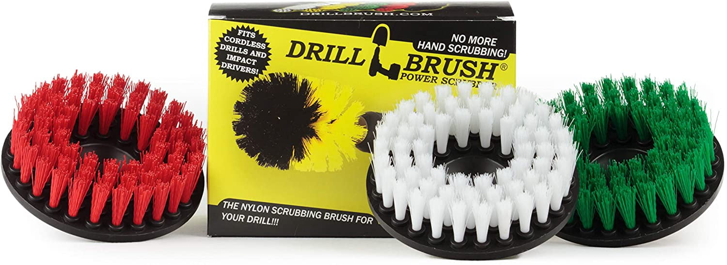 Cleaning Supplies - Drill Brush - 5 Inch Large Spin Brush Kit - Stiff ...