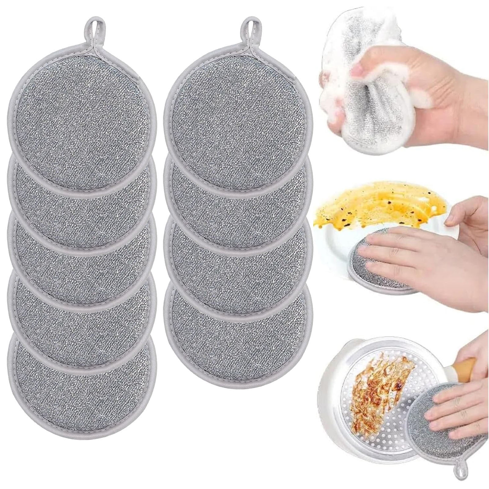 Cleaning Supplies Lawor Sided Dishwashing Sponge Double Sided High ...