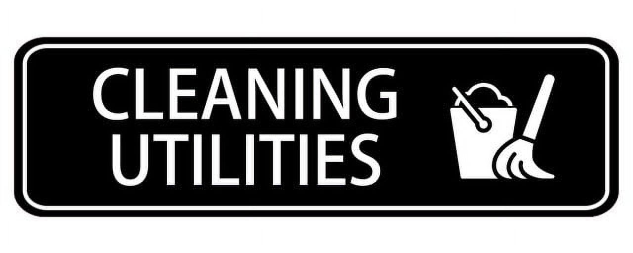 Cleaning Utilities Acrylic Sign For Office Door Wall Home And Business ...