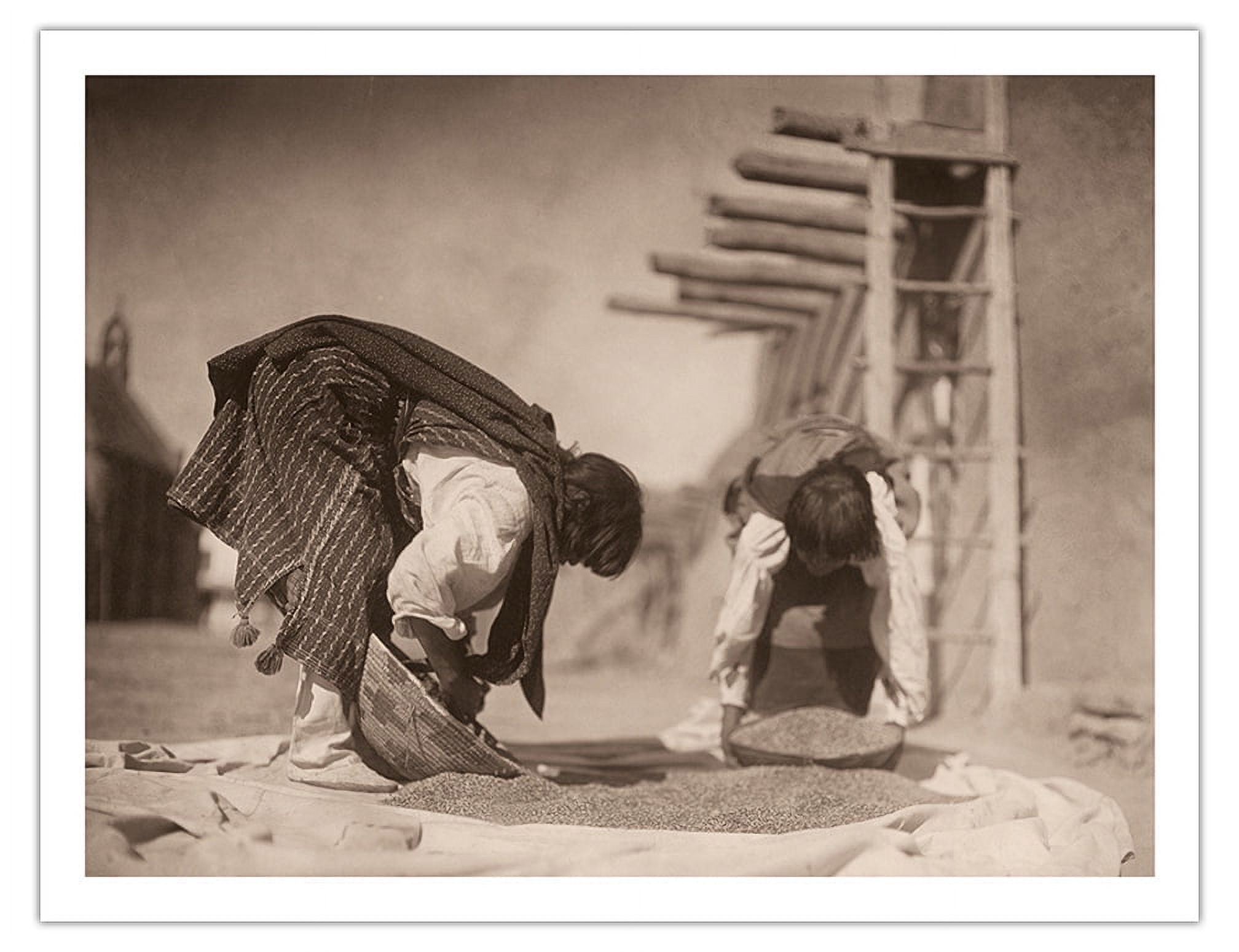 Cleaning Wheat - Tewa Tribe Women - San Juan Pueblo New Mexico ...