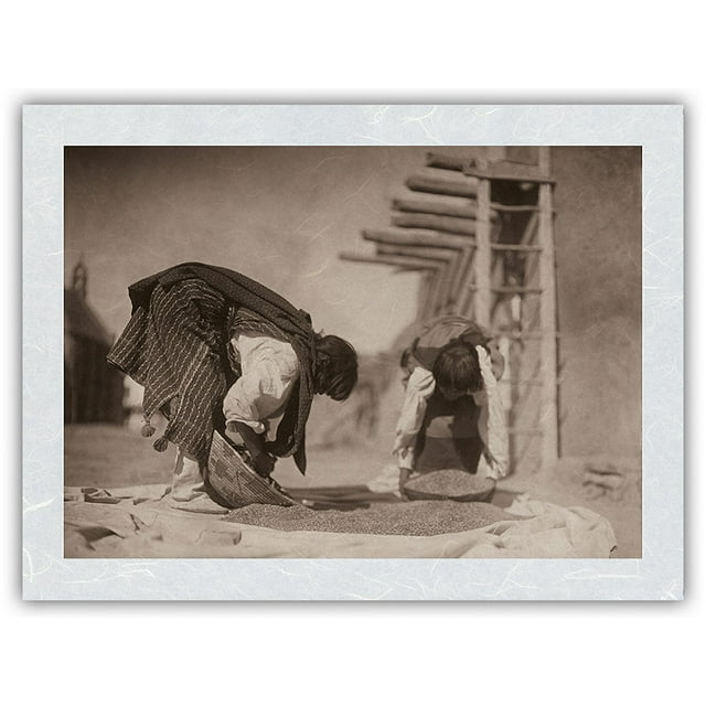 Cleaning Wheat - Tewa Tribe Women - San Juan Pueblo New Mexico ...
