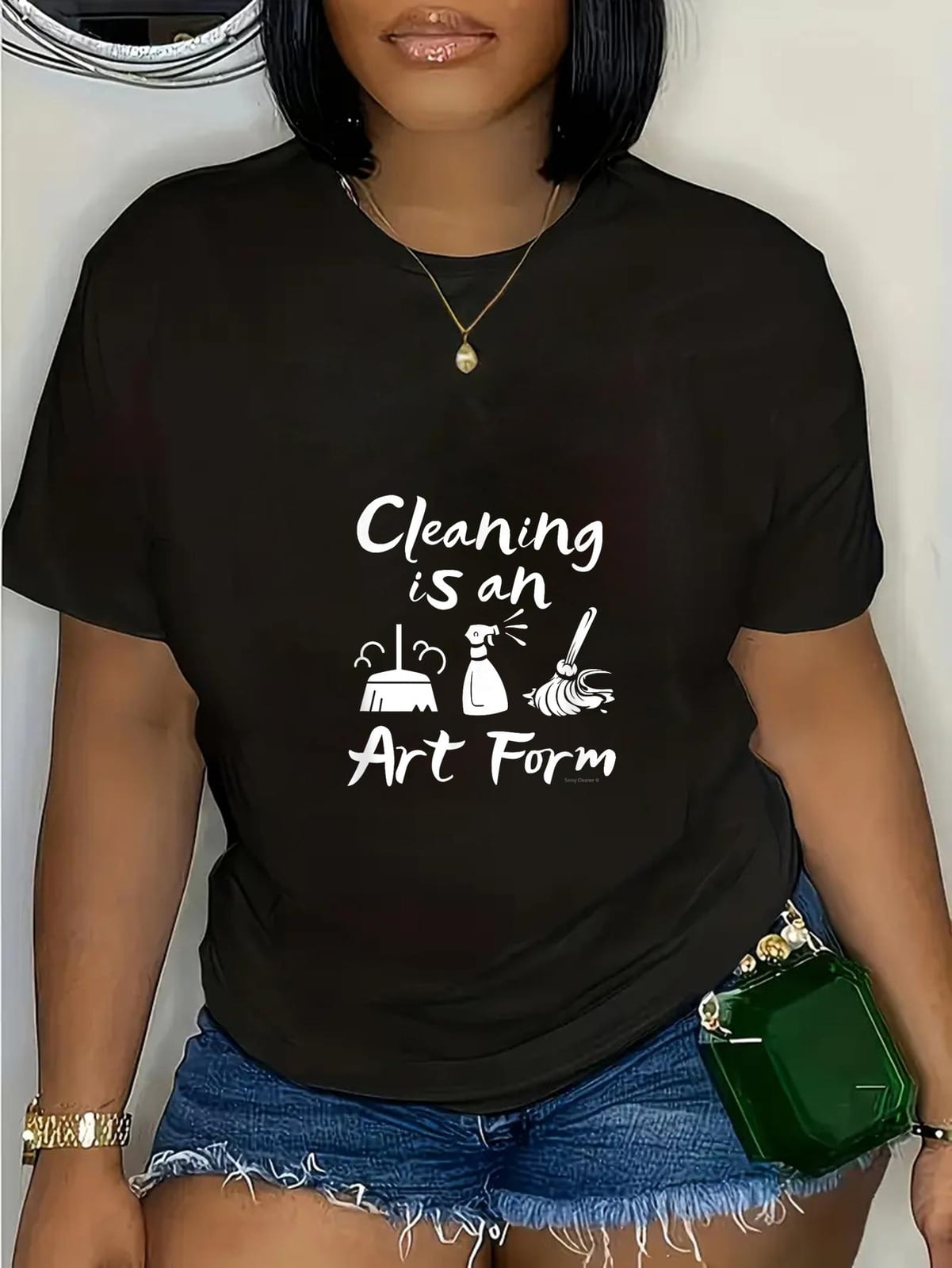 Cleaning is an Art Form Novelty Cleaning Lady Housekeeper T-Shirt ...