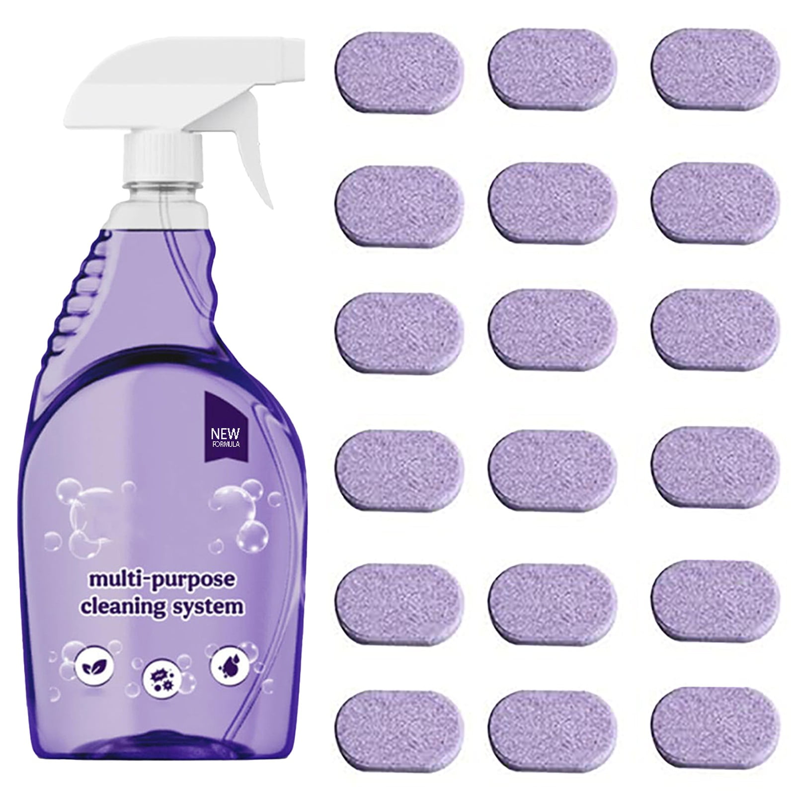 Cleanlix Cleaning Spray With Concentrated Cleaning Tablets Water Bottle ...