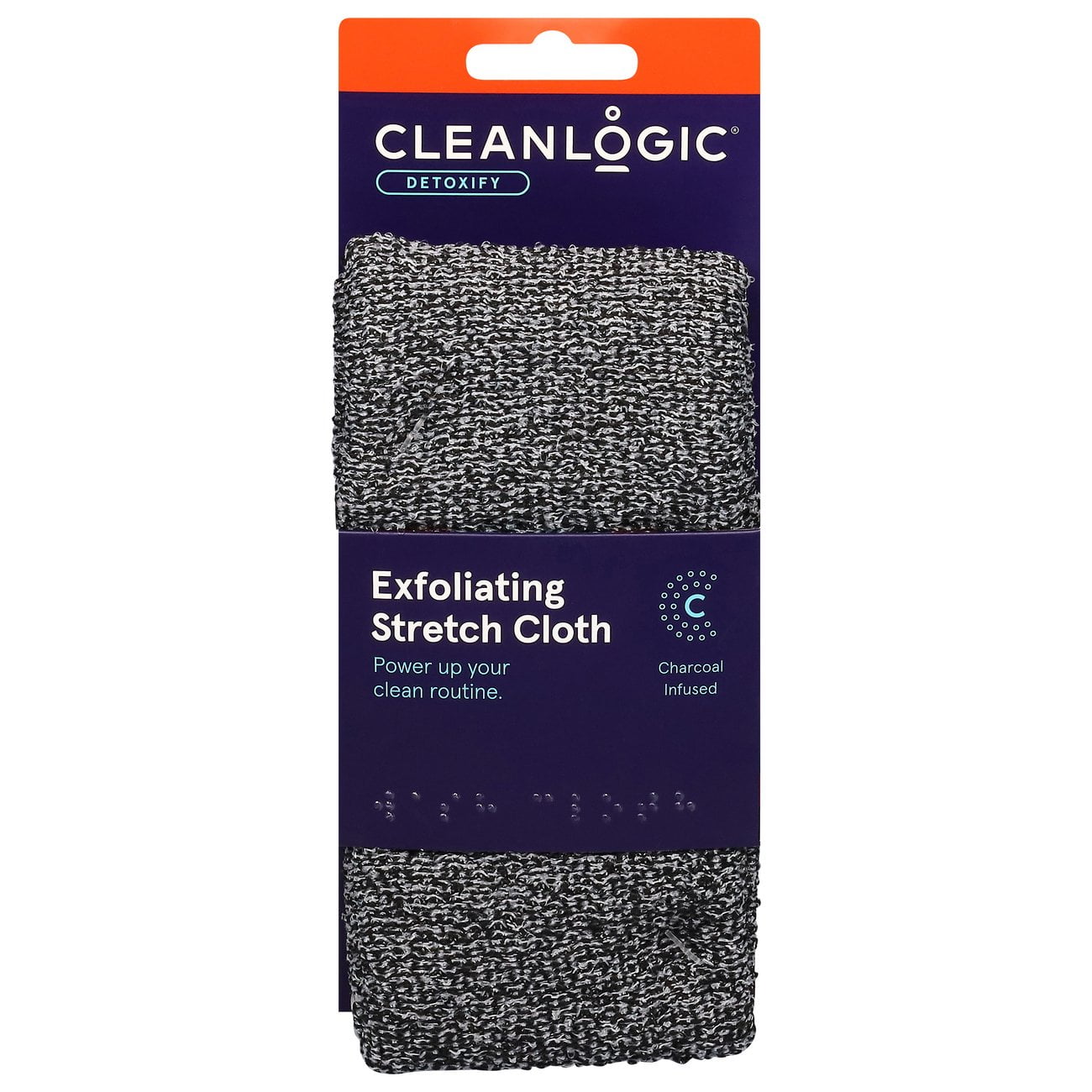 Cleanlogic Charcoal Infused Exfoliating Stretch Cloth - Each (Packaging ...