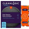 Cleanlogic Exfoliating Body Scrubber, Charcoal-Infused Dual-Texture ...