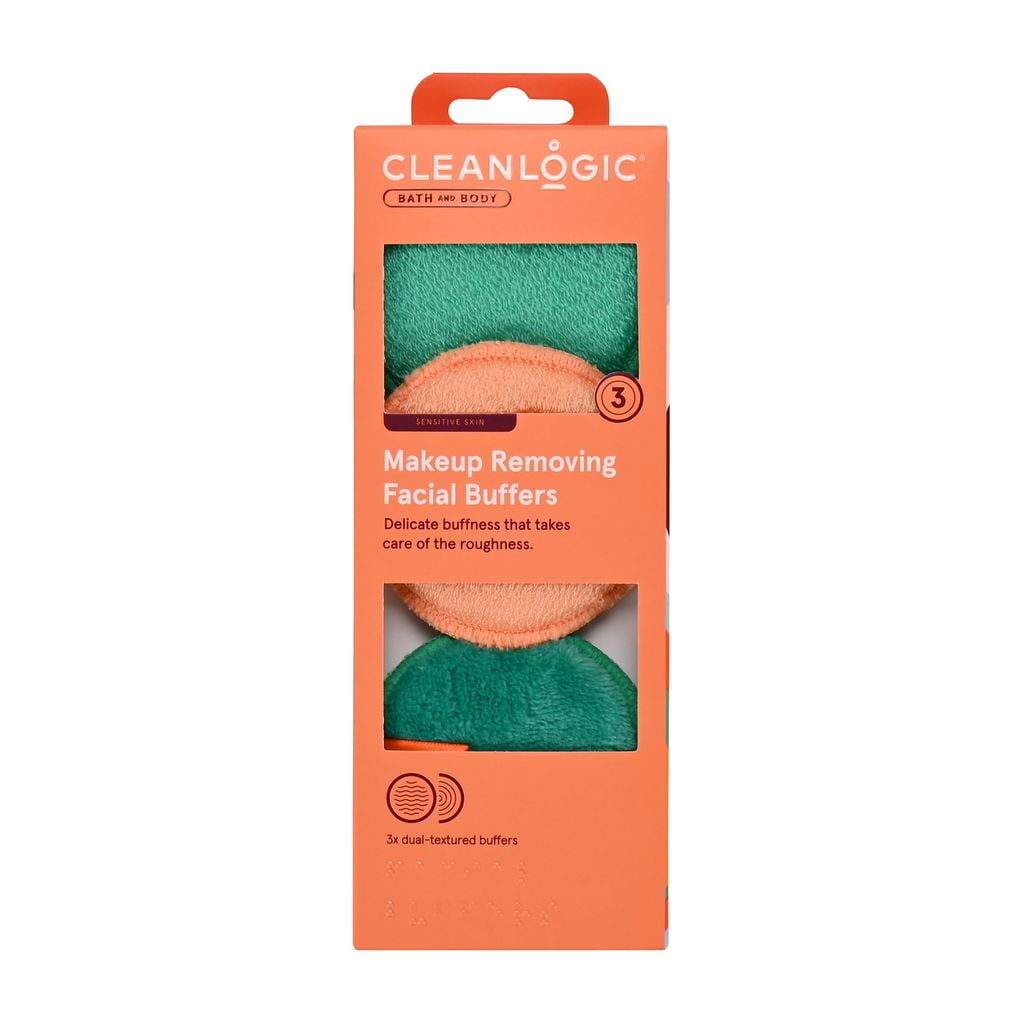 Cleanlogic Exfoliating Dual-Texture Facial Buffers, 3 Count - Walmart.com