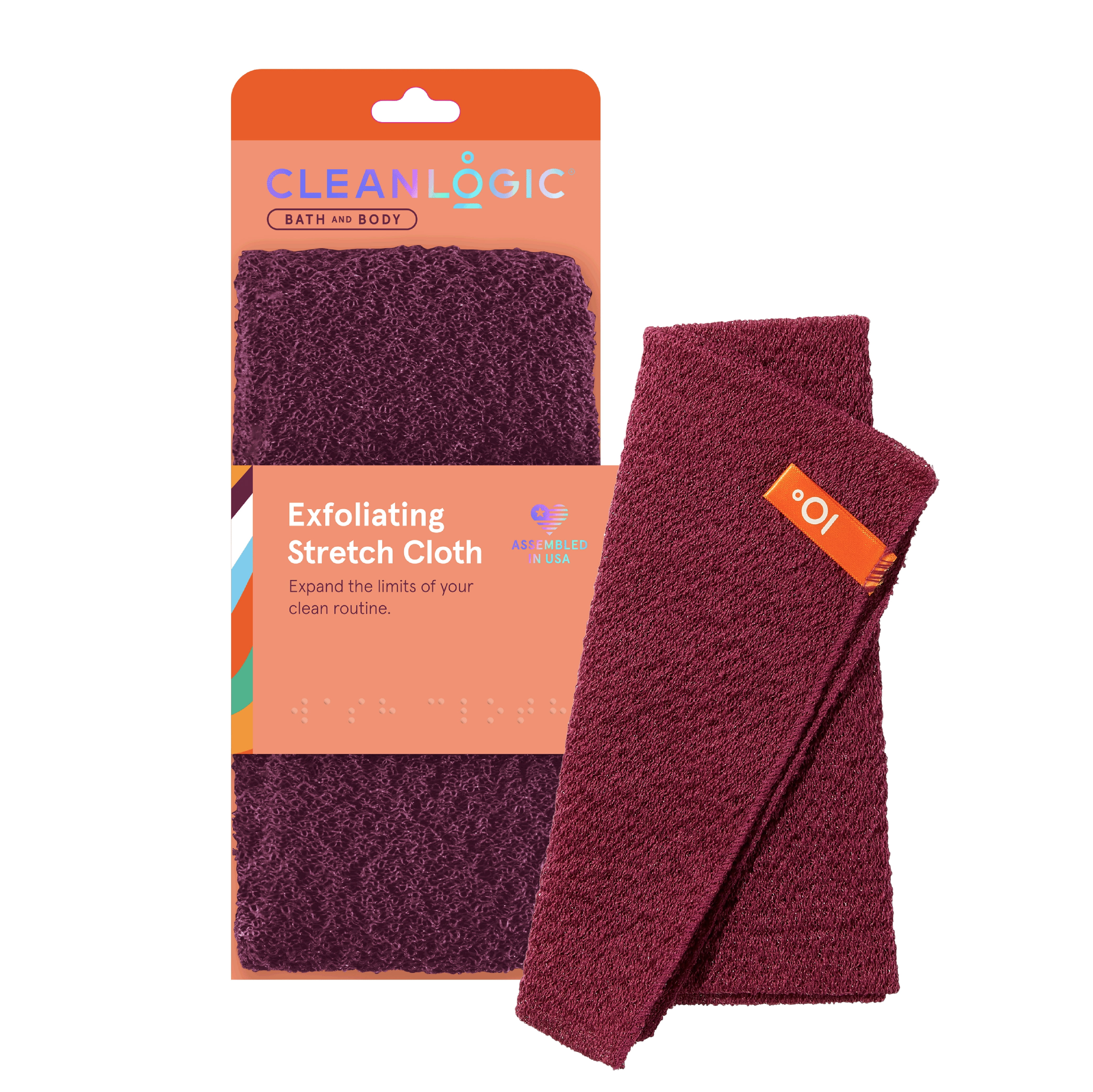 Cleanlogic Exfoliating Stretch Cloth for All Skin Types, 1 Count, Color ...