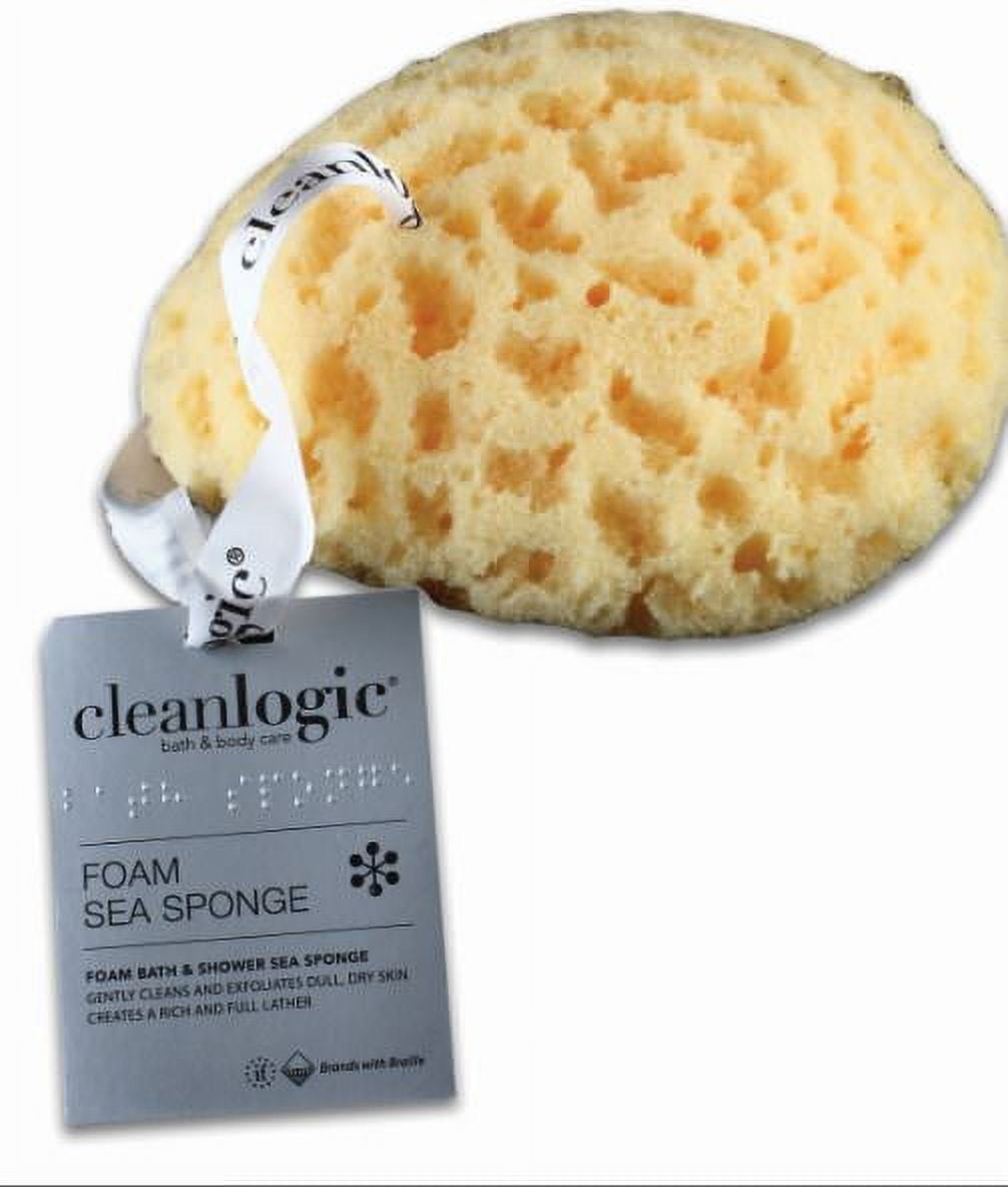 Cleanlogic Exfoliating Foam Sea Sponge, Bathing Body Scrubber for Deep ...