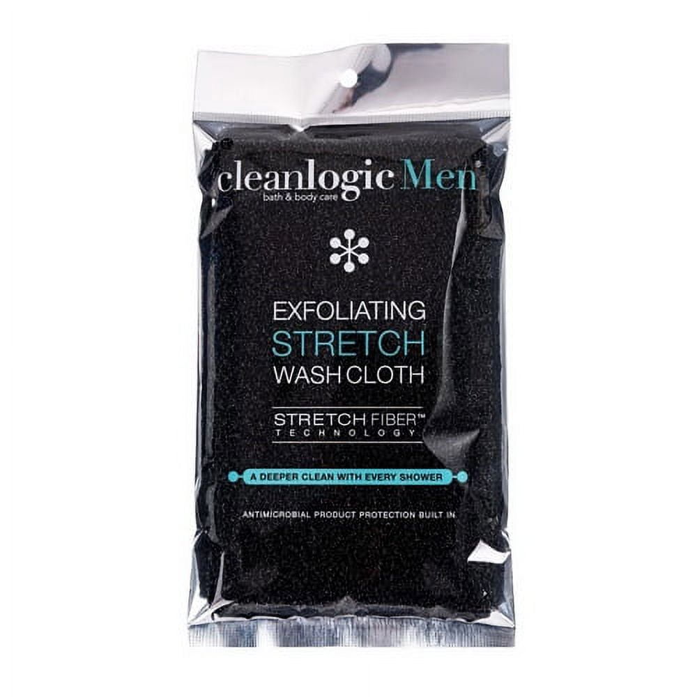 Cleanlogic Mens Exfoliating Stretch Fiber Wash Cloth, 1 Ea, 3 Pack ...