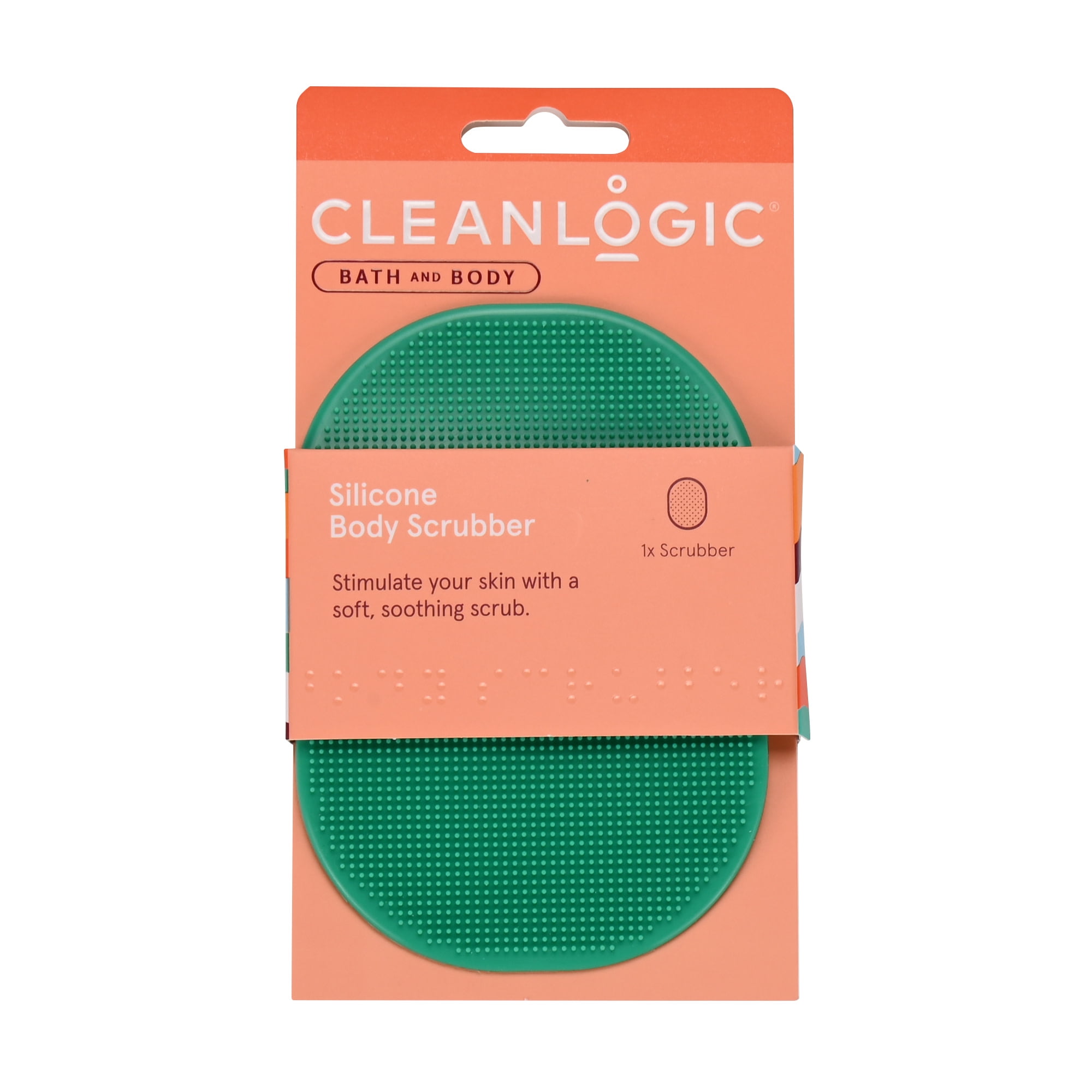 Cleanlogic Silicone Body Scrubber, All Skin Types, 1 Count - Walmart.com