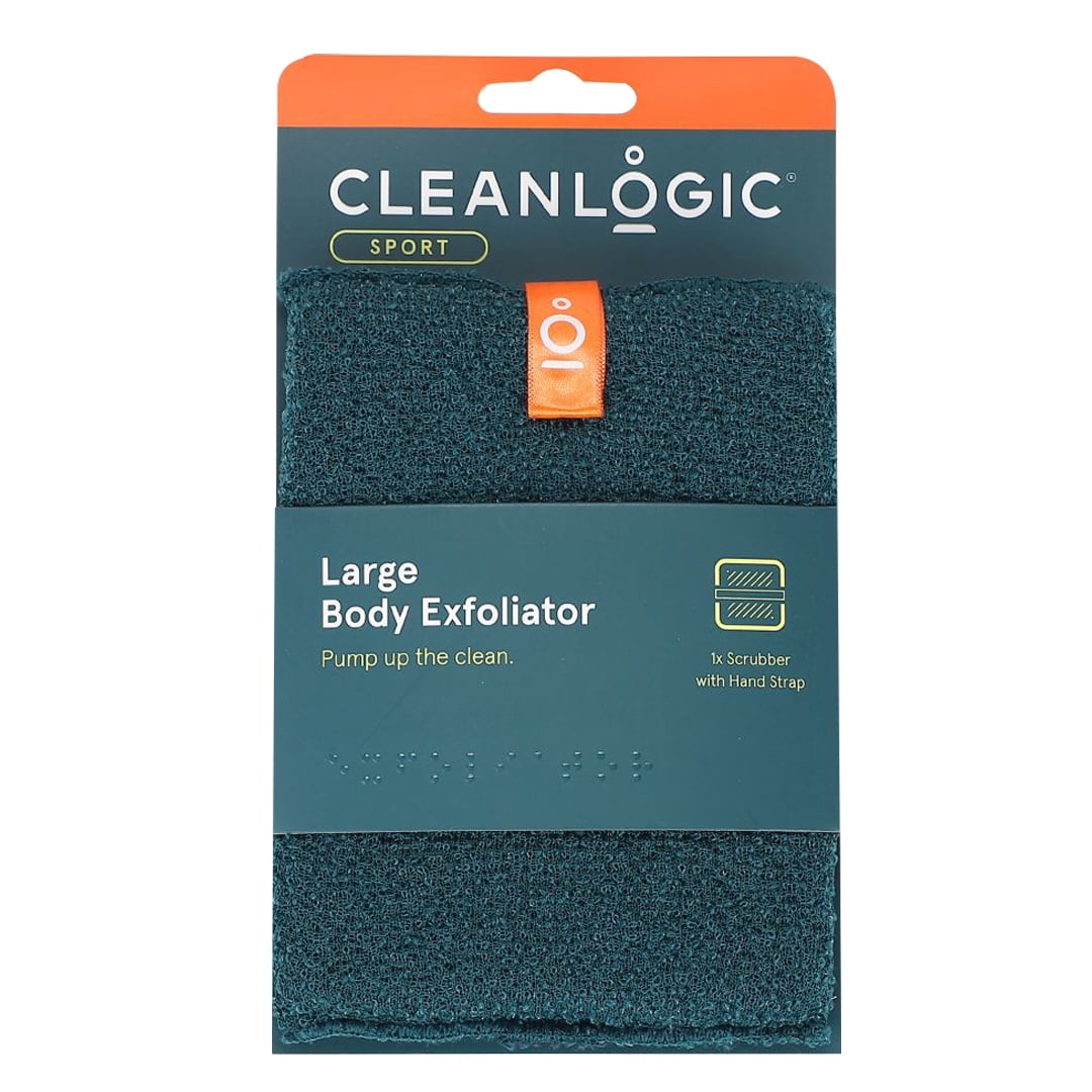 Cleanlogic Large Sport Exfoliating Body Scrubber, Dry Scrub Shower Tool ...