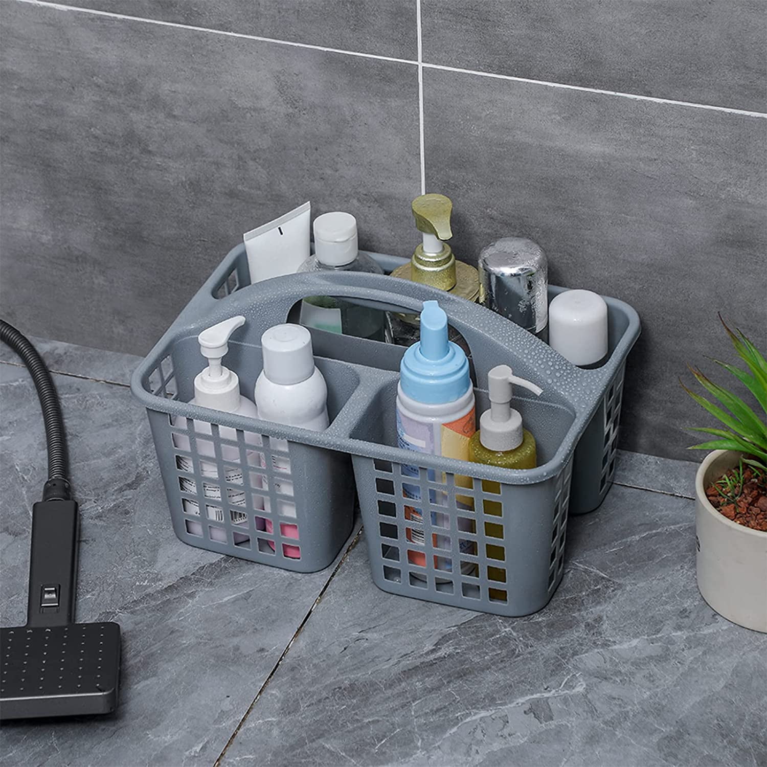 Cleanning Caddy Basket, Portable Shower Caddy Basket with Compartments ...