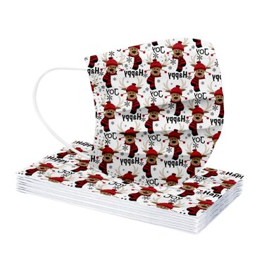 Disposable Face Mask - Pack of 50 Single Use Protective Masks With 3 ...