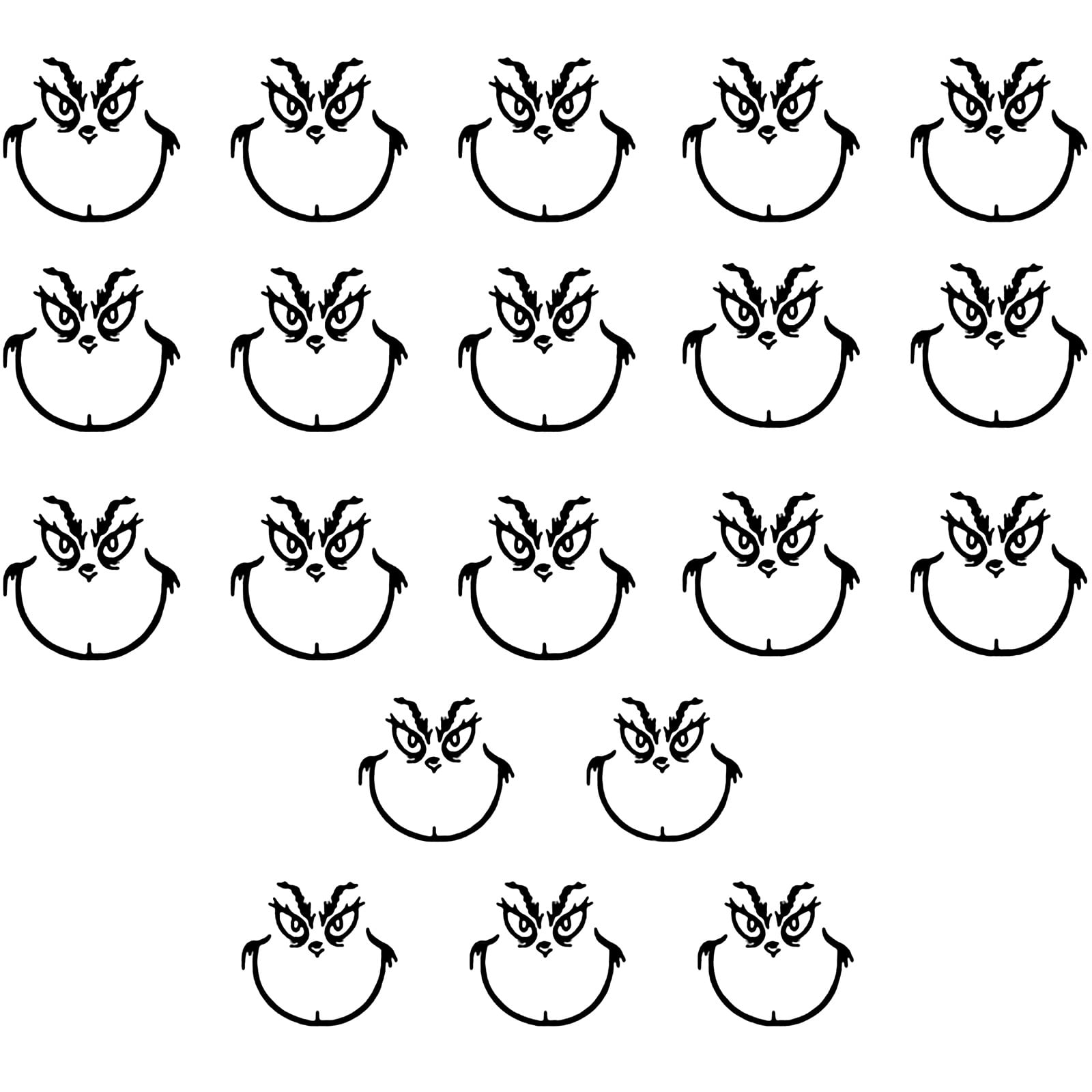 Cleanrance!Bxzhiri 20Pcs -Stickers,-Christmas Decorations Face Decals ...