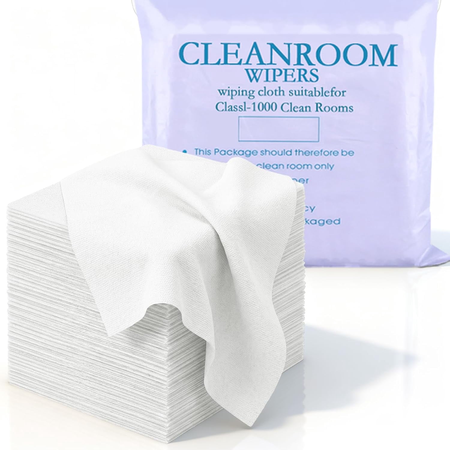 Cleanroom Cloth Wipes 9"x9" (bag of 100 Pcs) Microfiber Lint Free Cloth ...