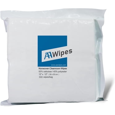 AAWipes Cleanroom Cloth Wipes 9"x9" (Bag of 150 Pcs) Double Knit 100% ...