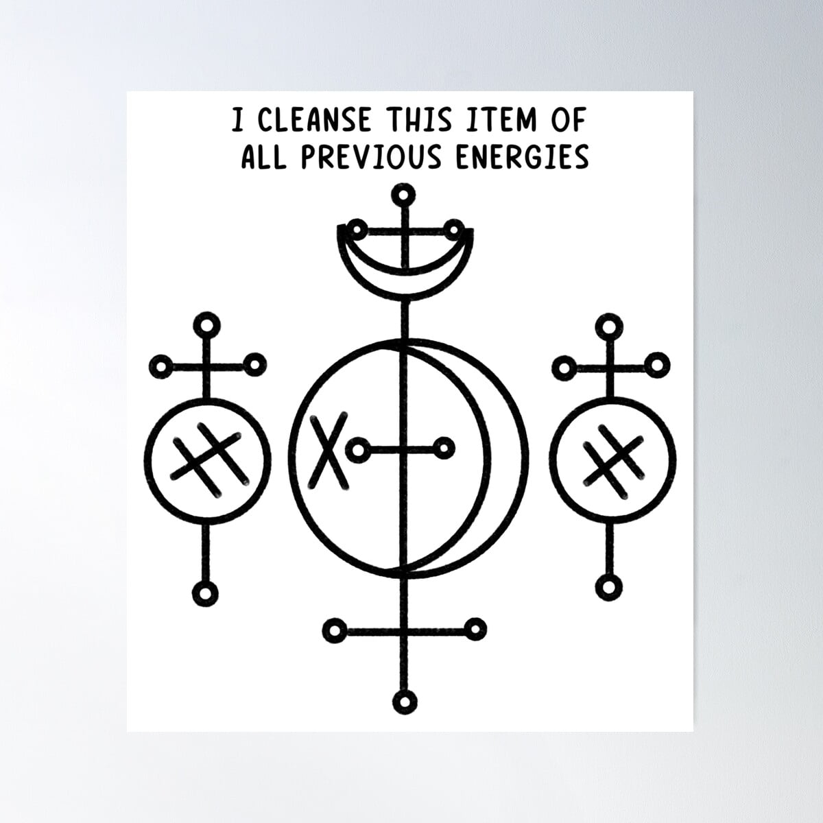 Cleanse Item Sigil Poster Wall Art, Modern Wall Decor For Living Room ...