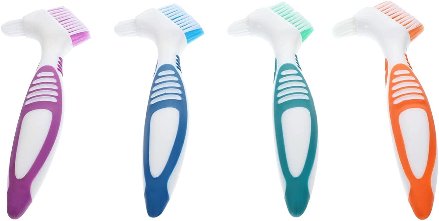 Cleansers Household 4Pcs Dual Head Denture Cleaning Brush Denture ...