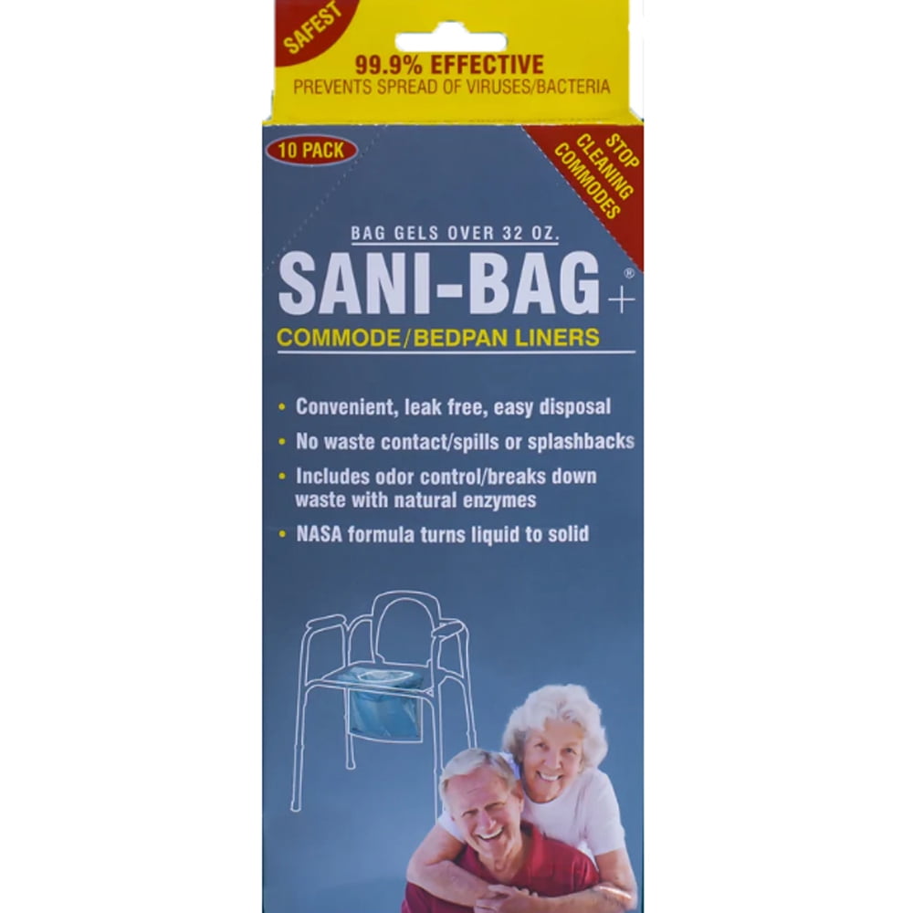 Cleanwaste Sani-Bag Plus+ Commode Liners with Absorbent Pads for ...