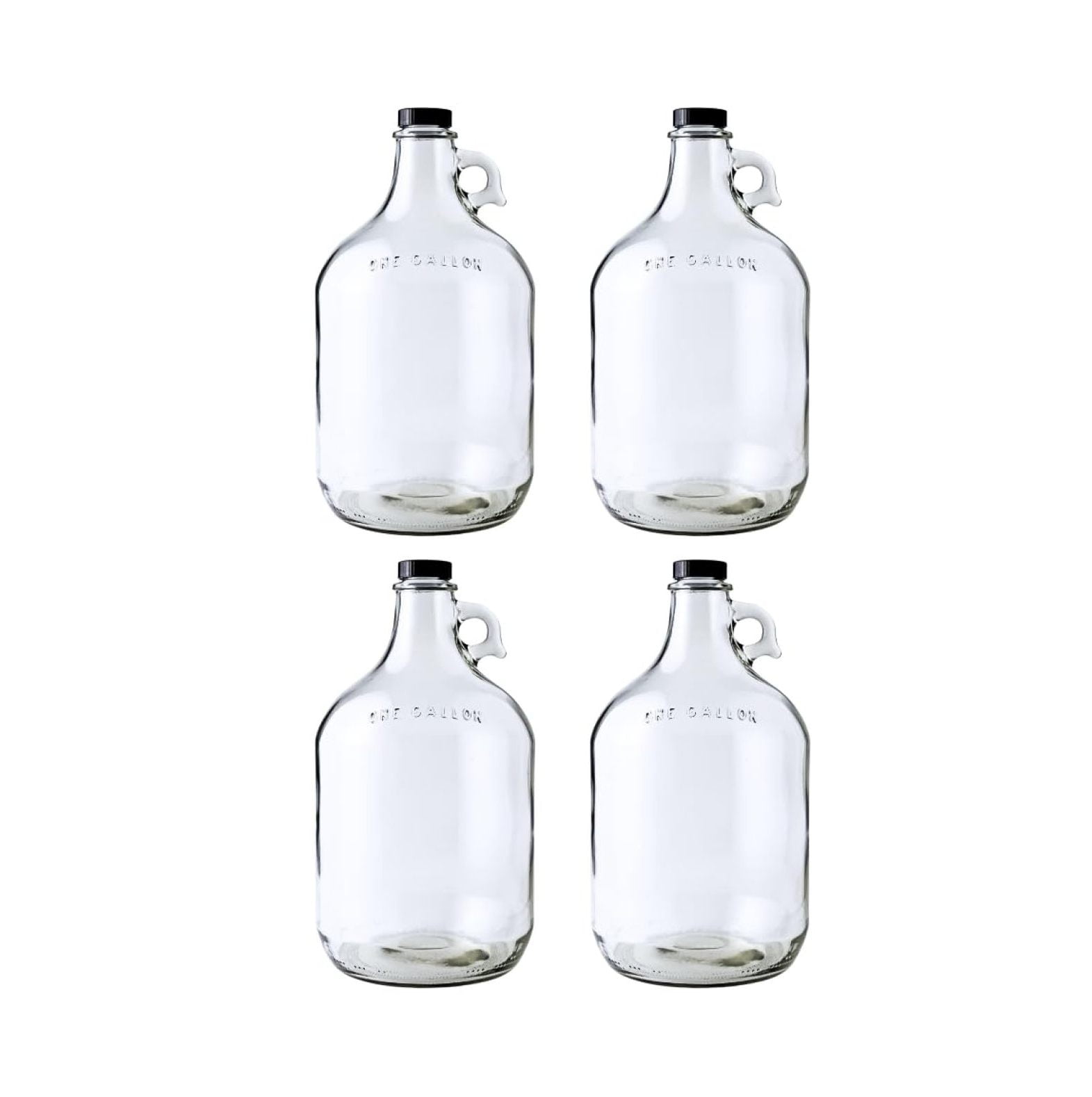 Clear 1 Gallon Glass Jug w/ Polyseal | Pack of 4 | Food Grade – BPA ...