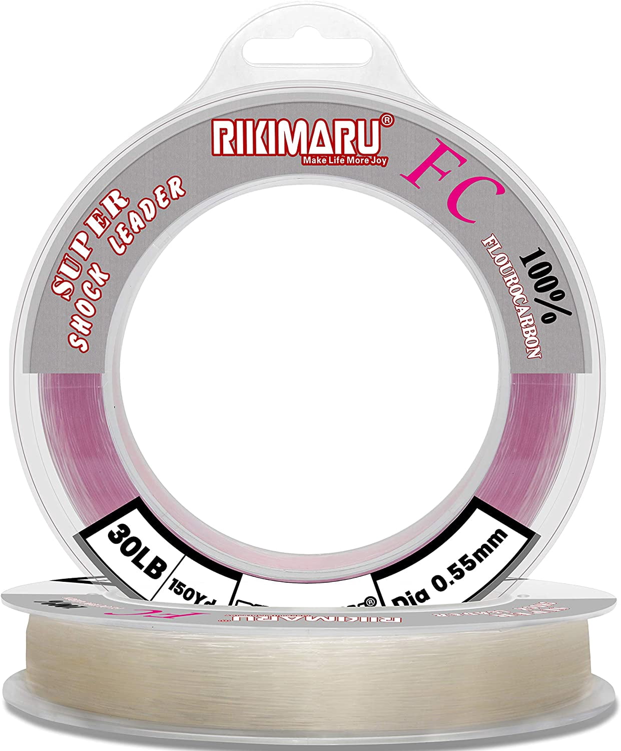 Clear 100% Fluorocarbon Fishing Leader, Superior Impact & Abrasion ...