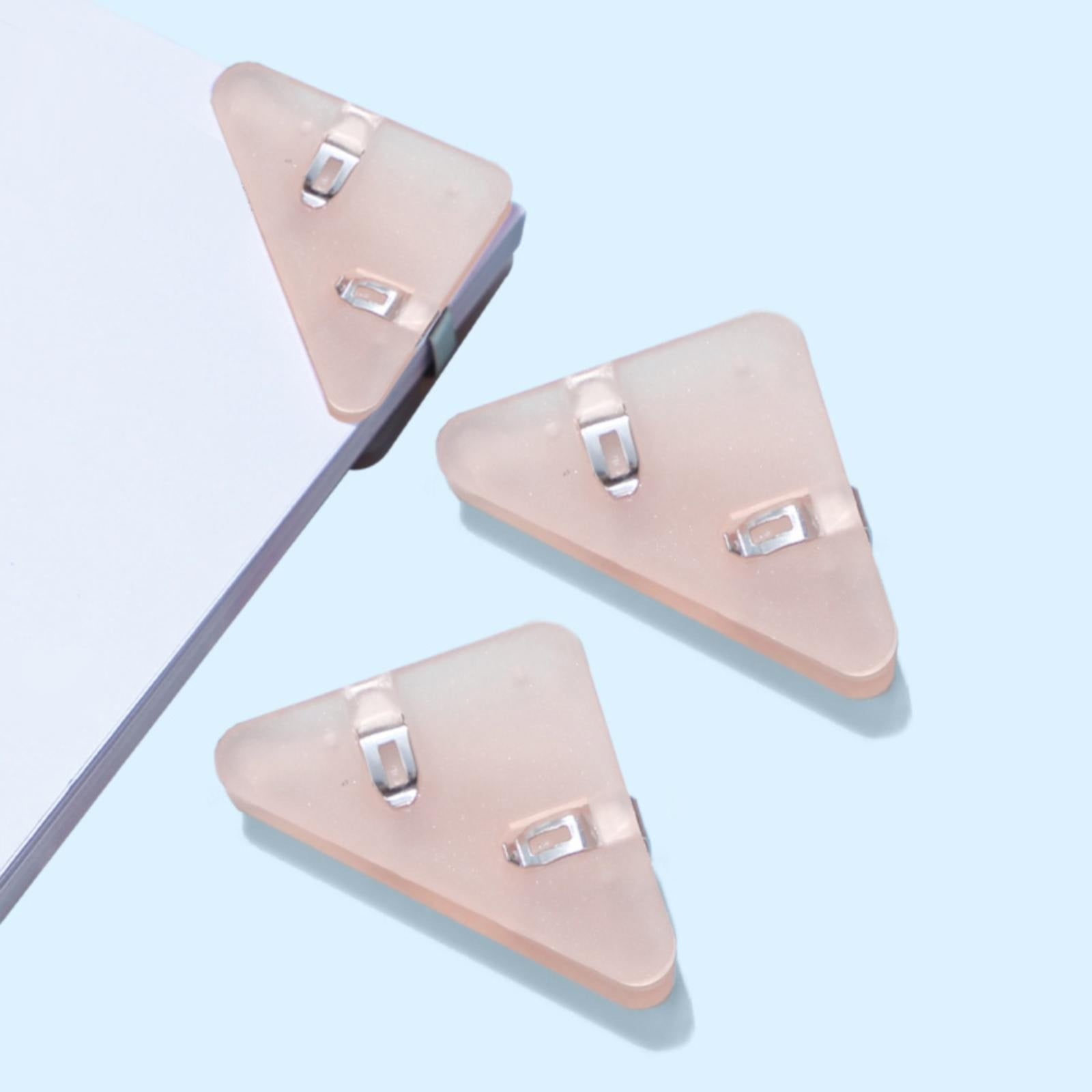 Clear 10Pcs Book Corner Clip Paper Clips Triangle Paper Corner Clip ...