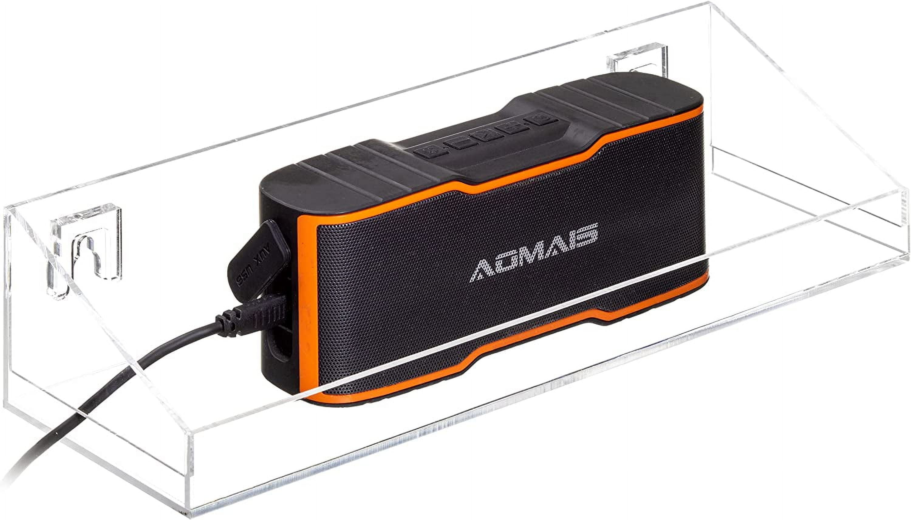 Clear 12" x 4" x 2.5" Floating Shelf Wall Mount Charging Station (HD003 ...