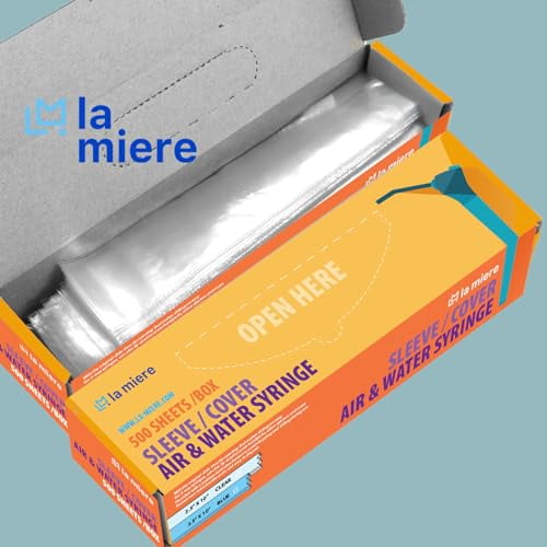 Clear 12Boxes 2.5 inch X 10 inch Air and Water Syringe Sleeve, Precut ...