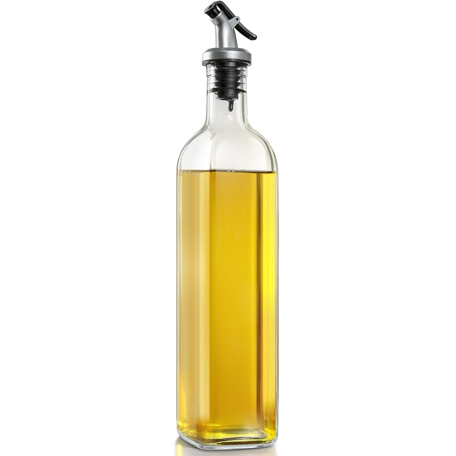 Clear 17 Ounces Glass Oil & Vinegar Dispensing Cruet For Kitchen ...