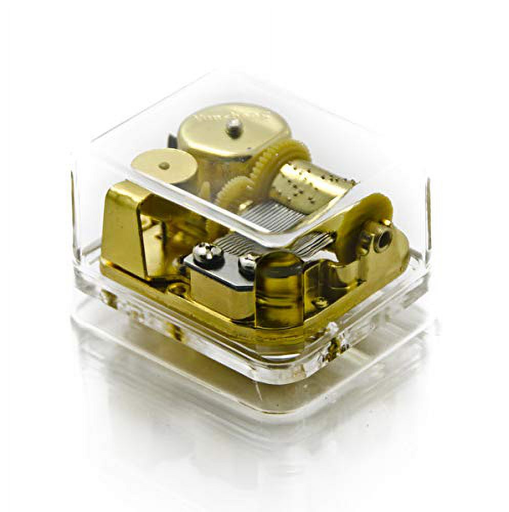 Clear 18 Note Acrylic Box Musical Paperweight - Many Songs to Choose ...