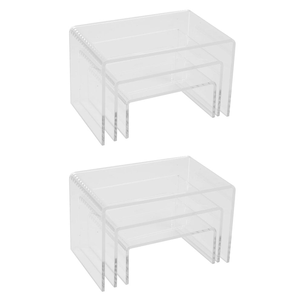 Clear 2-Level Showcase Risers for Enhanced Visibility Acrylic Jewelry ...