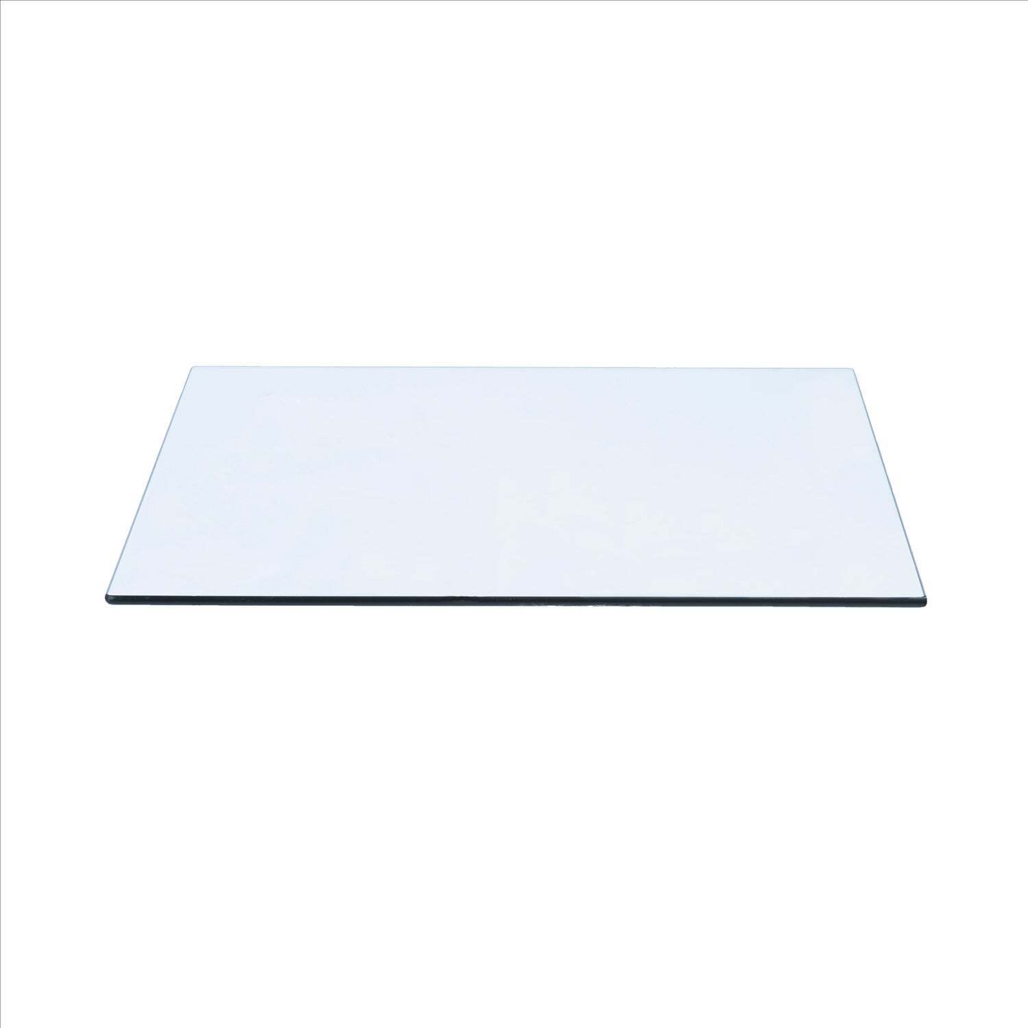 Clear 20" x 44" Rectangle Tempered Glass Table Top By Spancraft Glass ...