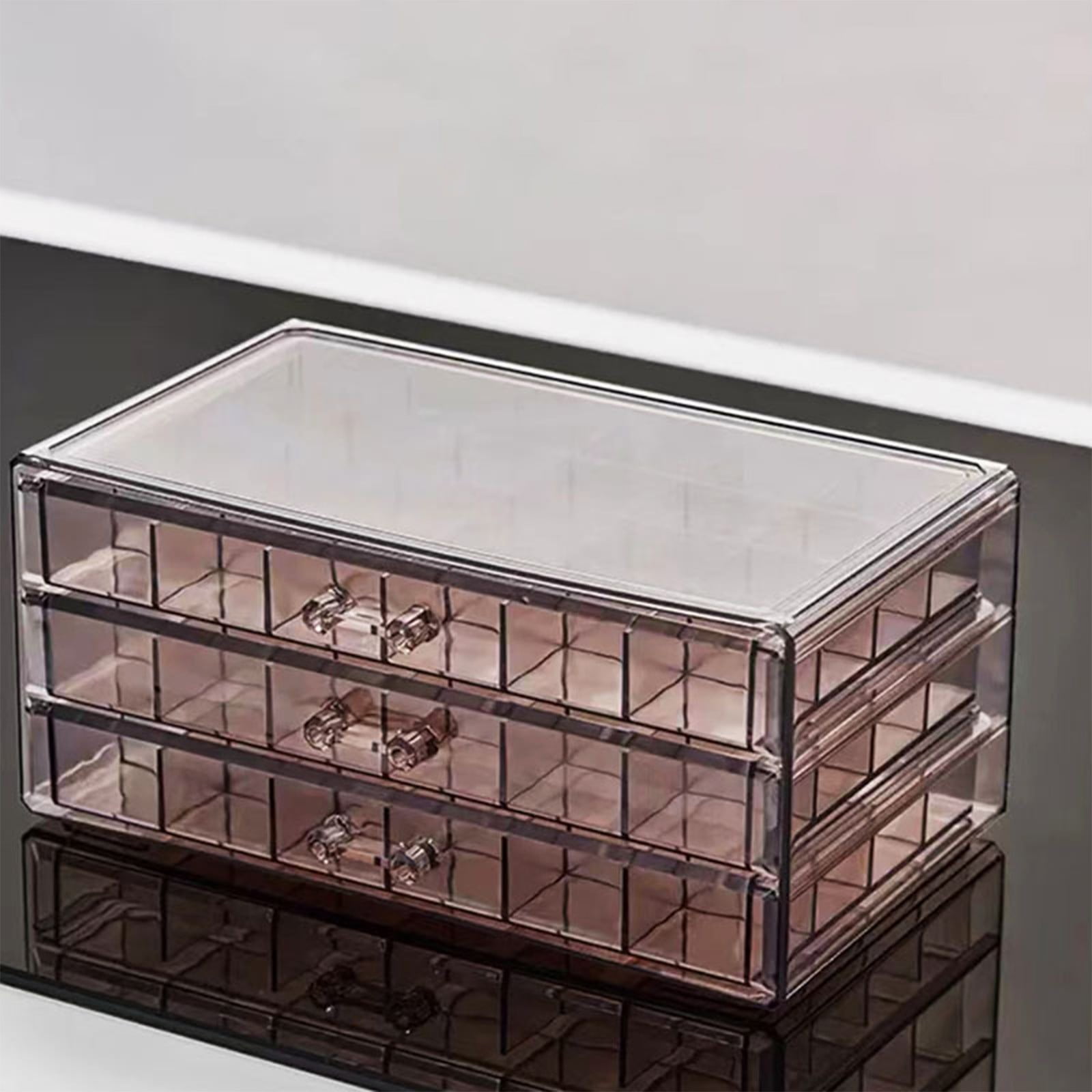 Clear 3-Tier Jewelry Organizer Box | 72 Compartments Storage Case ...