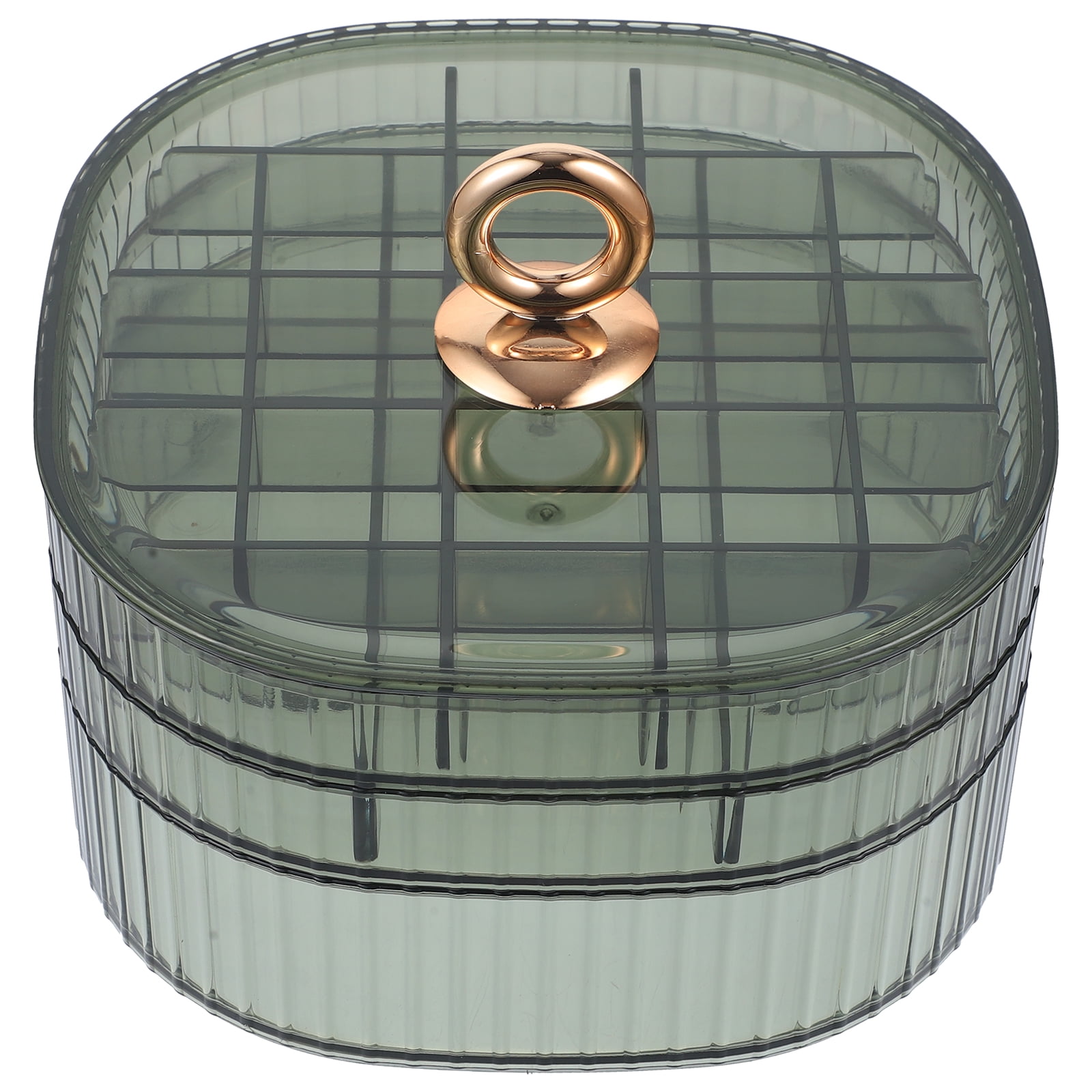 Clear 3-layer Earring Box Compartment Jewelry Organizer Stackable ...