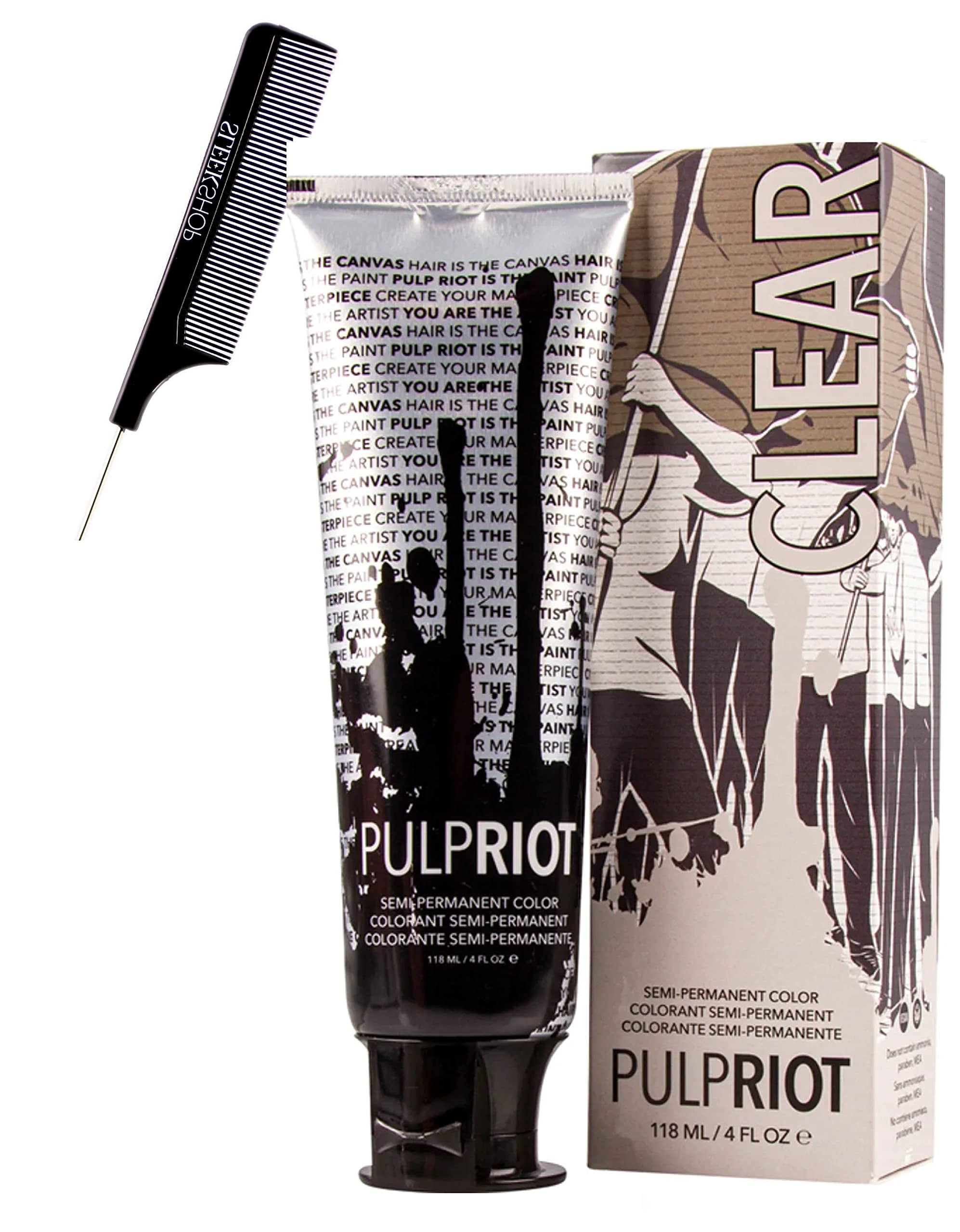 Clear - 4oz , PulpRiot Pulp Riot SEMI-PERMANENT Direct Dye Hair Color ...