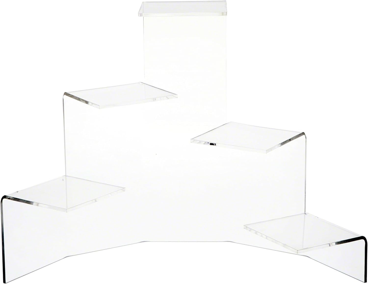 Clear 5-Level Stair-Stepped Display Riser, 12.5" H x 16.75" W x 7" D ...