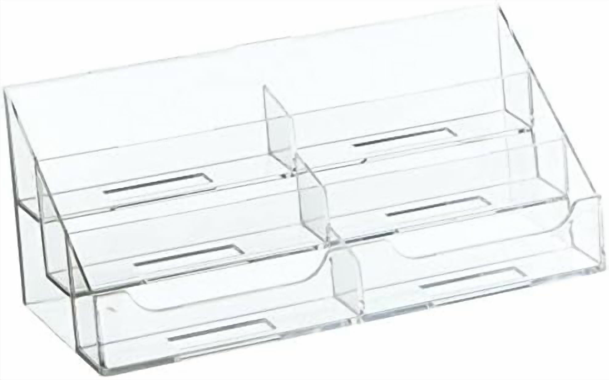Clear 6-Pocket Counter Top Business Card Holder - Professional Business ...
