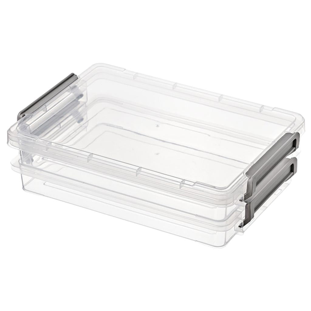 Stackable Clear A4 Project Case/File Box - Portable, Durable Plastic ...