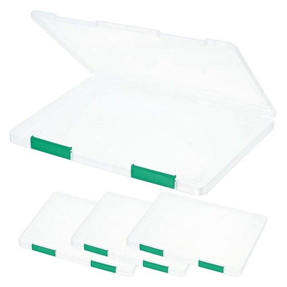 Clear A4 File Portable Project Case with Buckle Plastic Storage Box for ...