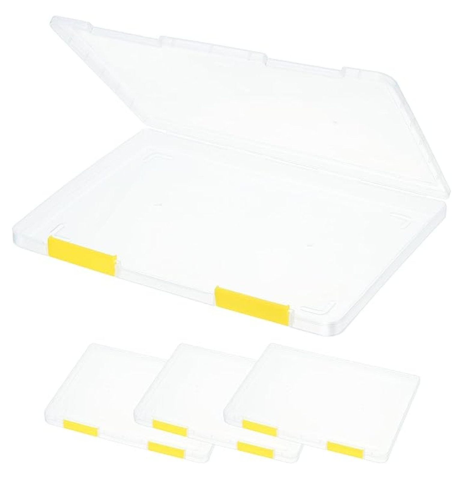 Clear A4 File Portable Project Case with Buckle Plastic Storage Box for ...