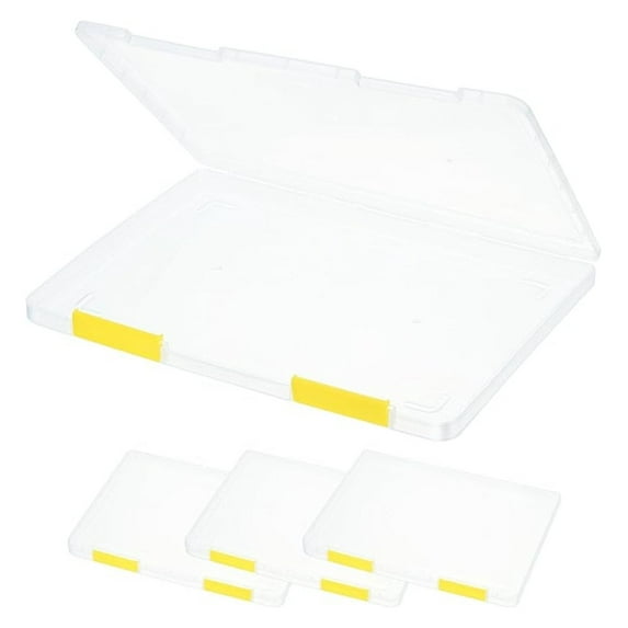 Clear A4 File Portable Project Case with Buckle Plastic Storage Box for ...