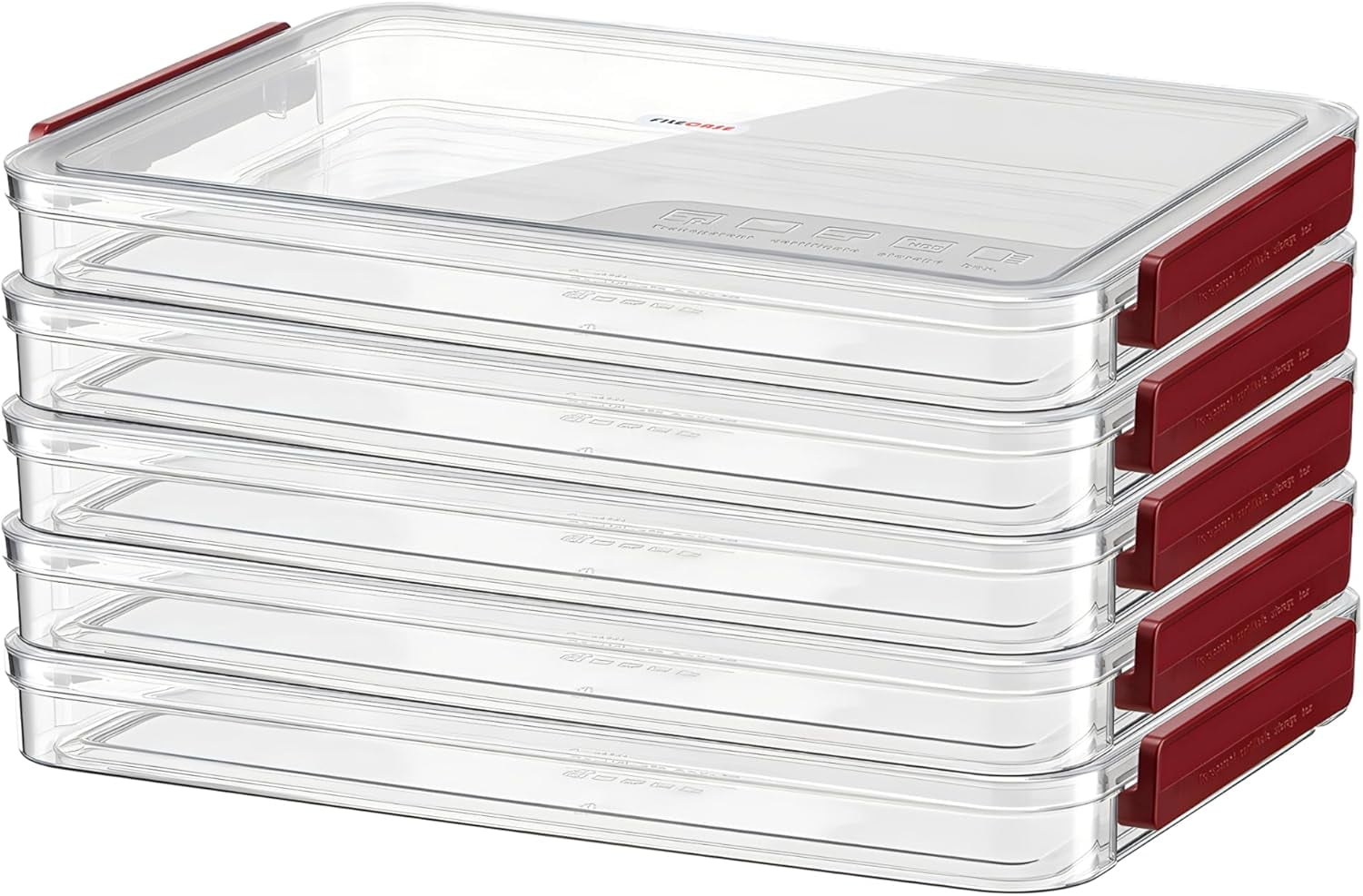 Clear A4 Paper Storage Box with Lids, Plastic A4 File Storage Bins ...