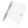 Clear A5 Binder Cover Notebook Shell with Snap Button Closure 6 Ring ...